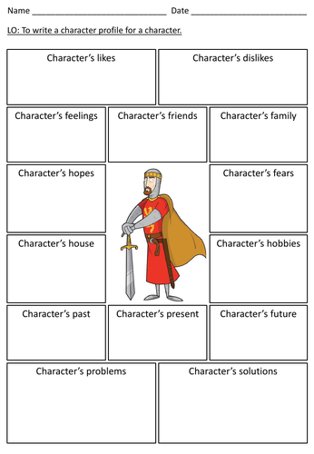 King Arthur Story Book Writing A4 PDF Describe the Character ...