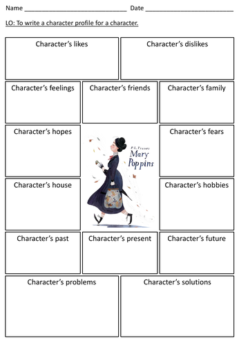 Mary Poppins Story Book Writing A4 PDF Describe the Character ...