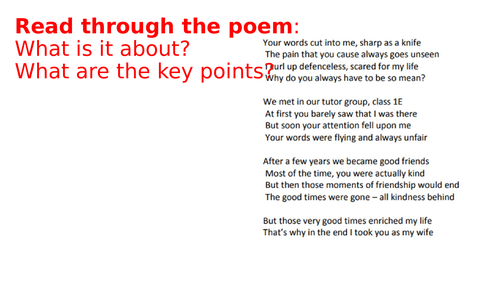 Unseen poetry comprehension and analysis activities | Teaching Resources