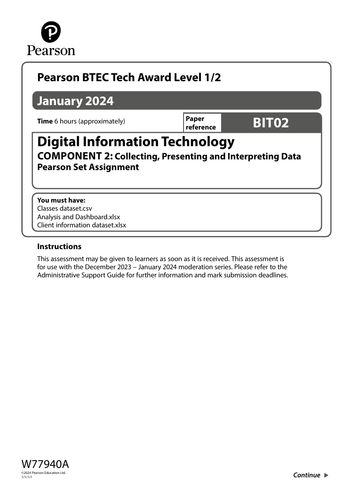 DIT Digital Information Technology COMPONENT 2: Collecting, Presenting ...