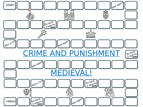 GCSE History Crime Punishment Revision Game Medieval | Teaching Resources