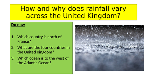 How and why does rainfall vary across the United Kingdom? | Teaching ...