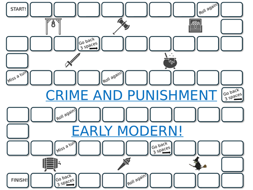 GCSE History Crime Punishment Revision Game Early Modern | Teaching ...
