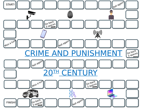 GCSE History Crime Punishment Revision Game 20th Century | Teaching ...