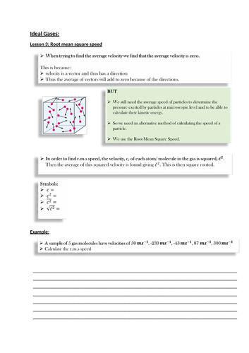 OCR A level Physics- Ideal Gases *COMPLETE* lesson series | Teaching ...