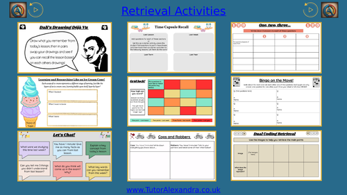 Retrieval Activities, Starters, Plenaries, Revision | Teaching Resources