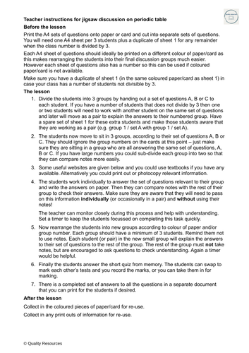 Periodic table past and present OCR AS Chemistry | Teaching Resources