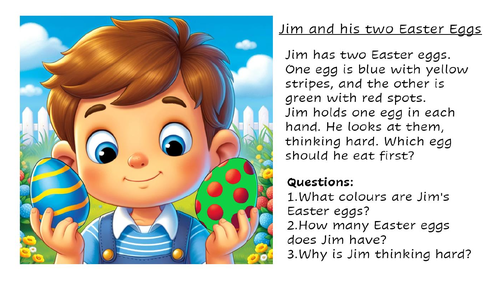 EYFS Reading Comprehension at Easter Time | Teaching Resources