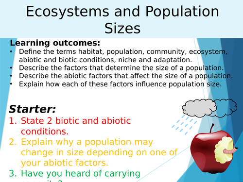AQA A Level Biology 19.1 and 19.2 - Ecosystems and Population Size ...