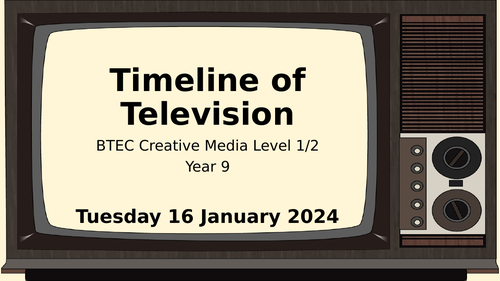 Media studies - History of Television | Teaching Resources