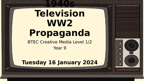 Media studies - History of Television | Teaching Resources