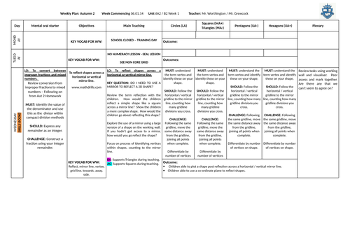 Spring Year 6 Maths Planning 13 weeks 36 page pdf | Teaching Resources