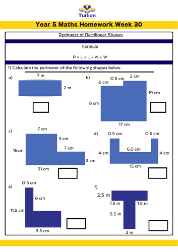 Year 5 - Perimeter of Rectilinear Shapes and Polygons | Teaching Resources