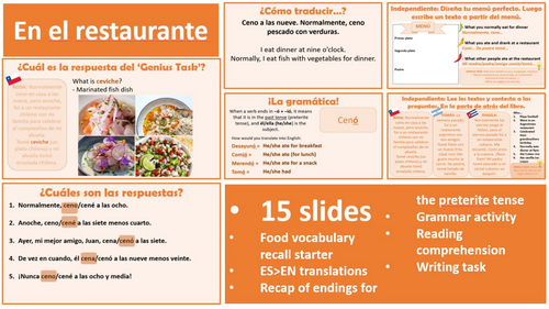 Viva 2, Module 3.3 - En el restaurante | Teaching Resources