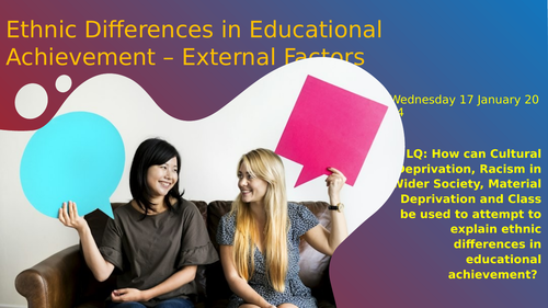 Introduction to Ethnic Differences in Educational Achievement ...
