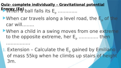 P1.5 Kinetic energy and elastic energy stores | Teaching Resources