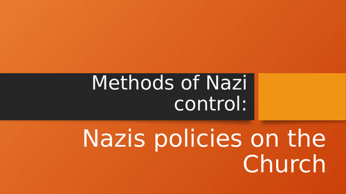 Nazi Policies on the Church 1933-39 – Germany Part 4 - IGCSE History ...