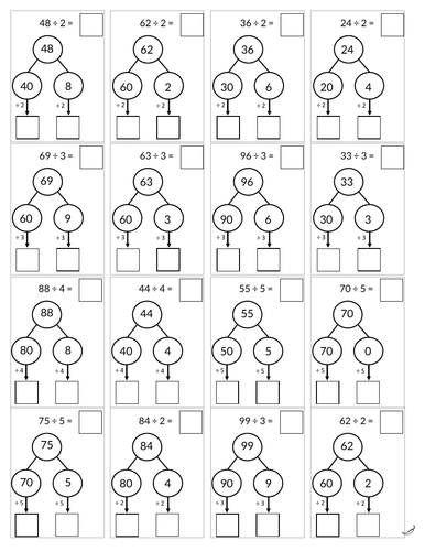 Division Part Whole Models Partitioning | Teaching Resources