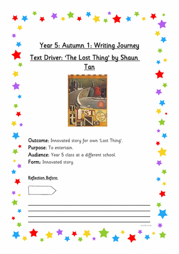 The Lost Thing by Shaun Tan - Year 5 Unit of Writing Resources ...