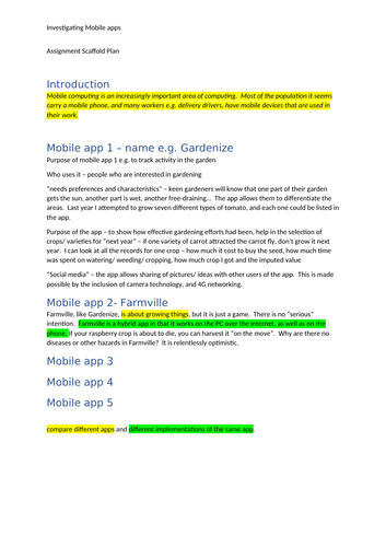 Level 3 BTEC IT - Unit 7: Mobile Applications Development - Learning Aim A | Teaching Resources