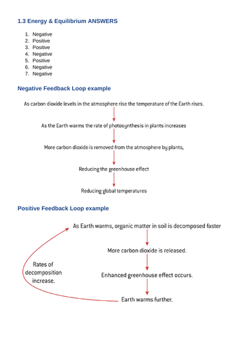 ESS 1.3 Energy and Equilibria | Teaching Resources