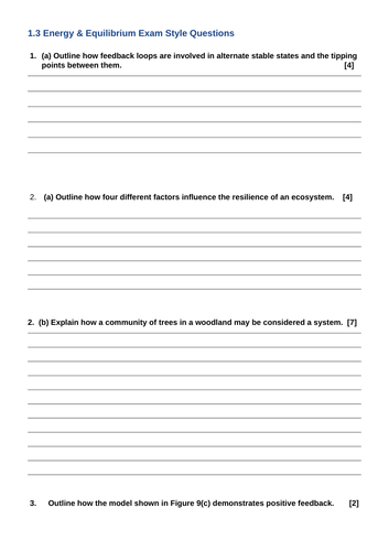 ESS 1.3 Energy and Equilibria | Teaching Resources