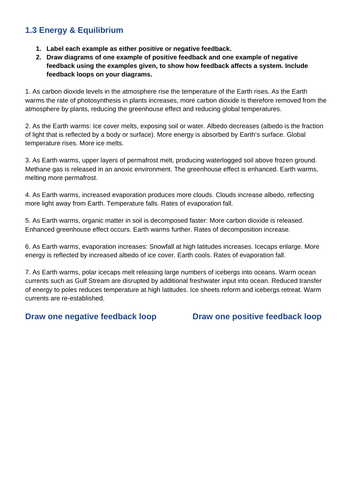 ESS 1.3 Energy and Equilibria | Teaching Resources