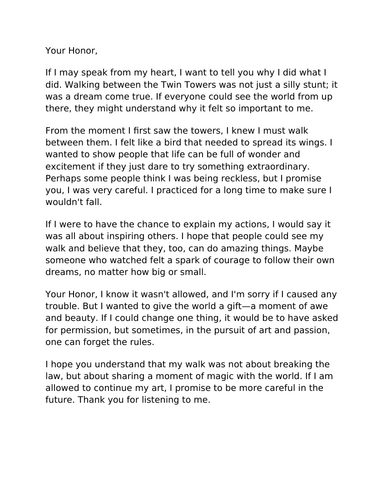 The Man Who Walked Between the Towers by Mordicai Gerstein - Year 5 ...