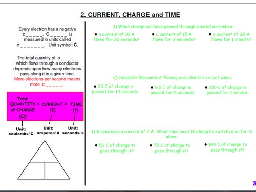 P4.2 Current and Charge | Teaching Resources