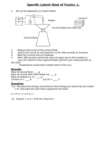 P6.5 Specific Latent Heat | Teaching Resources