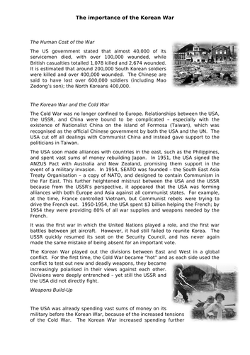 8145 - Conflict in Asia - The significance of the Korean War | Teaching ...
