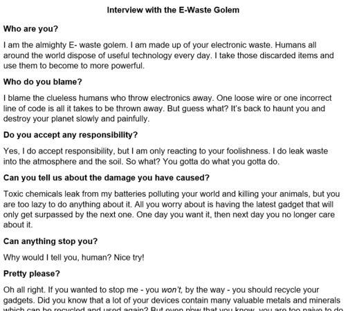 climate change, waste monsters | Teaching Resources