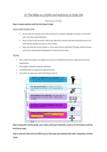 Eduqas/WJEC Christianity-1A,B and C Revision Guide Handouts | Teaching Resources
