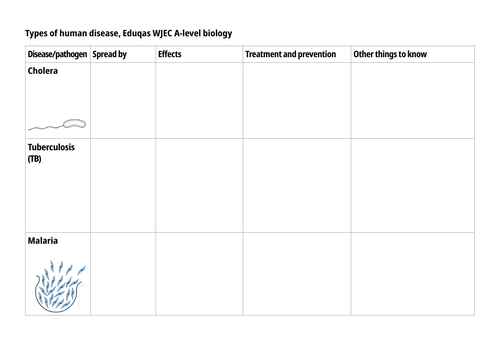 Human disease case study notes and worksheet, Eduqas A-level biology ...