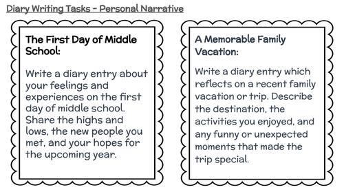 Diary Writing Multi-Lesson Pack - Learn, Analyze, Write (Rubric ...