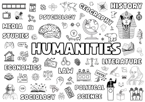 Humanities Colouring Subject Icon Poster. Law. History. Sociology ...