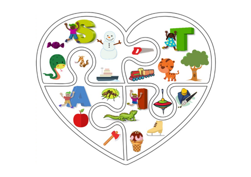 7 Alphabet Heart Phonics Puzzles KS1 | Teaching Resources
