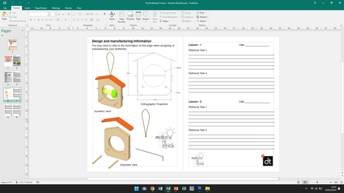 Bird Feeder Project - Design and Make - Orthographic Drawing - DT ...