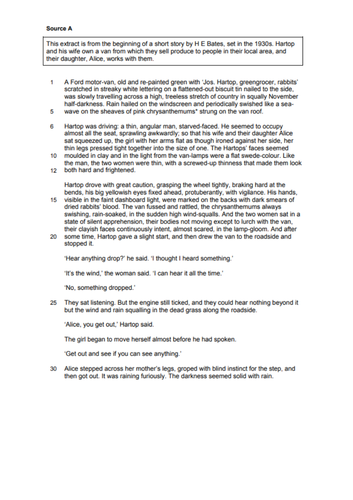 AQA English Language Paper 1 Section A practice (June 2019) | Teaching ...