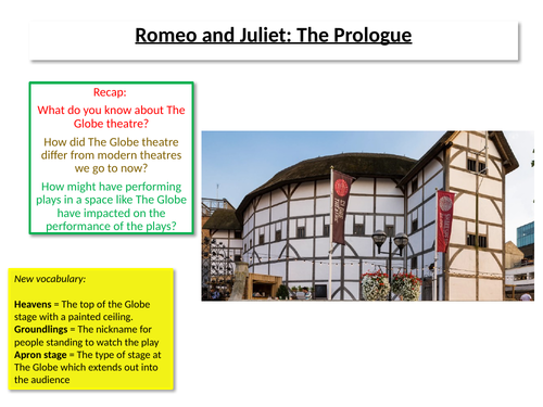 Romeo and Juliet Prologue | Teaching Resources