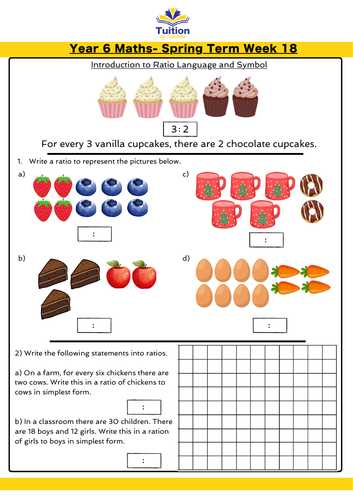 Year 6 Ratio And Fractions Teaching Resources