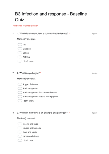 Health and Disease: GCSE Infection and Response | Teaching Resources