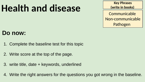 Health and Disease: GCSE Infection and Response | Teaching Resources