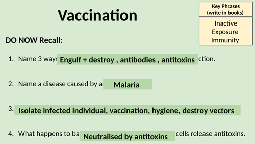 Vaccination: GCSE Infection and Response | Teaching Resources Vaccination: GCSE Infection and Response | Teaching Resources