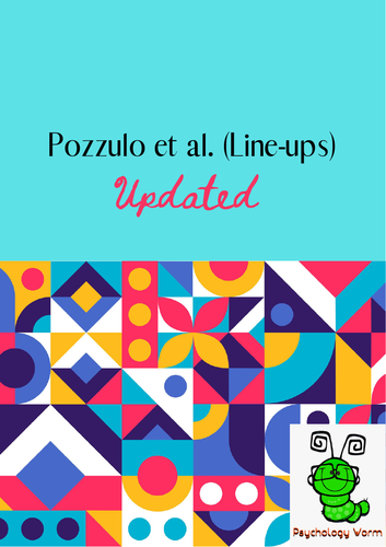 CIE- Pozzulo et al ( line- ups) | Teaching Resources