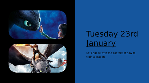 How to train your dragon set of instructions week 1 | Teaching Resources