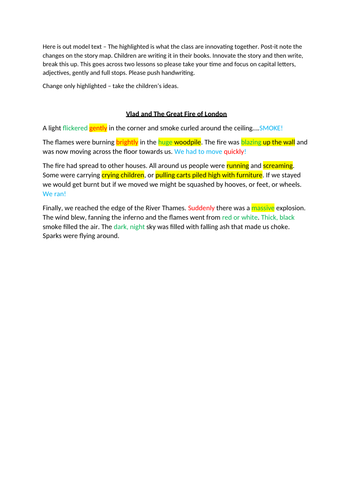 Vlad and The Great Fire of London - Whole Writing Unit | Teaching Resources