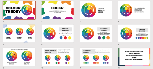 Colour Theory Powerpoint & Worksheet | Teaching Resources