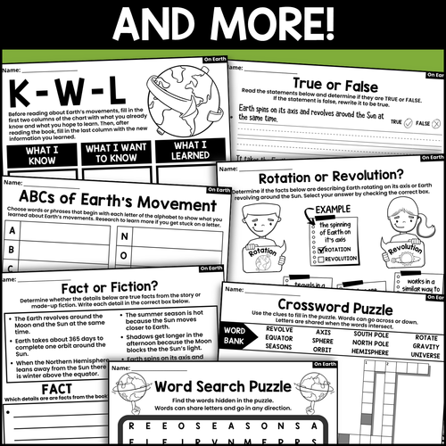 On Earth Interactive Read-Aloud Book Companion Activities | Teaching ...