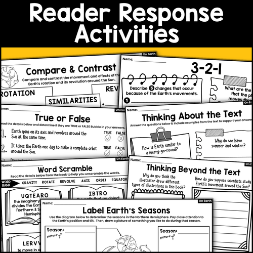 On Earth Interactive Read-Aloud Book Companion Activities | Teaching ...